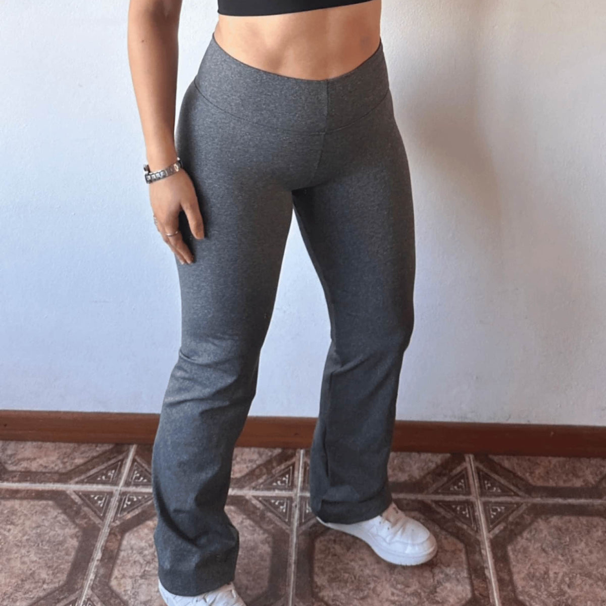 Calza recta con felpa adentro - Gris oscuro – LEGU